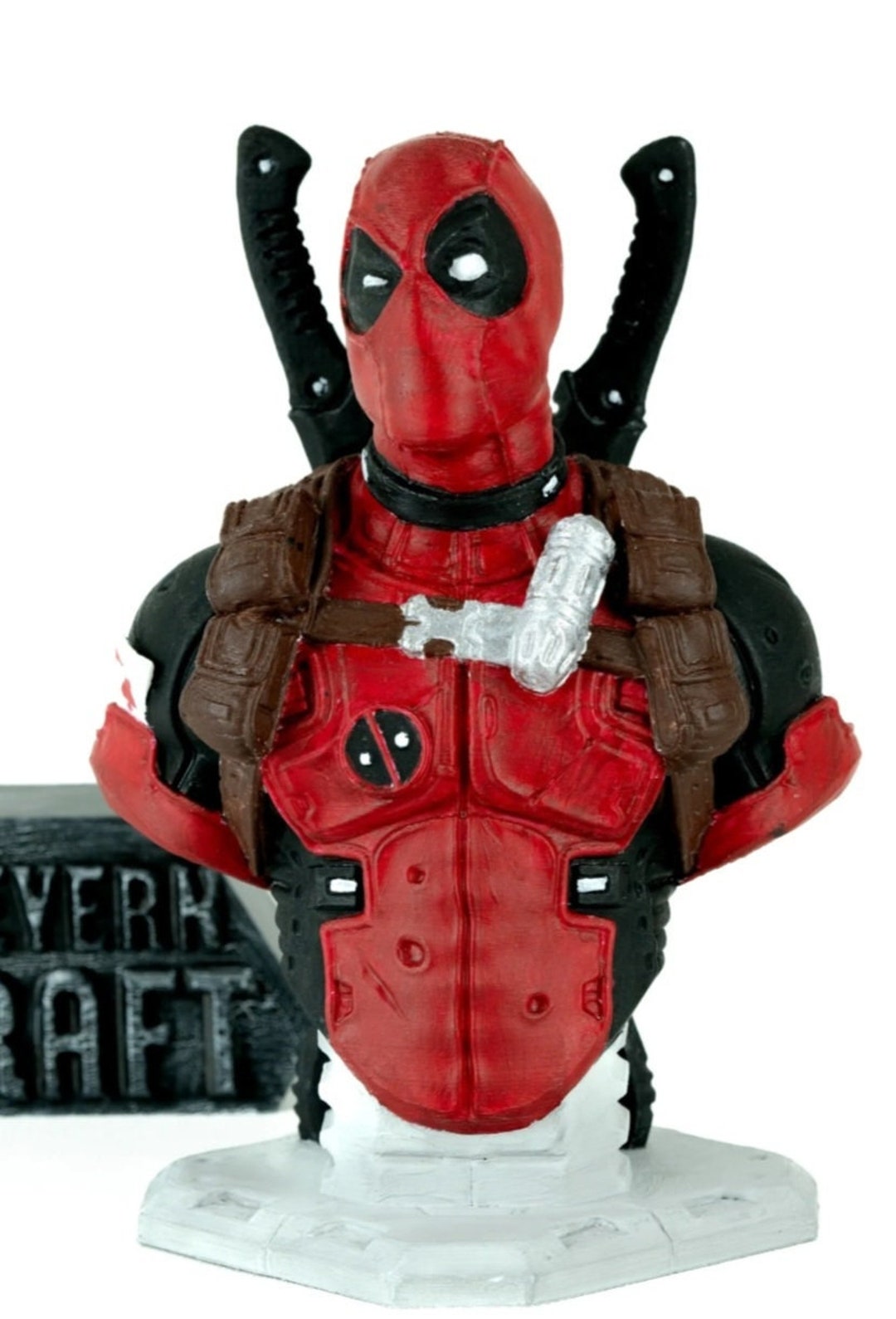 Deadpool Bust 3D Figurine Sculpture 20 Cm - Etsy
