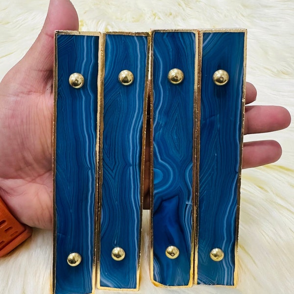 Blue Agate Knobs - Etsy UK