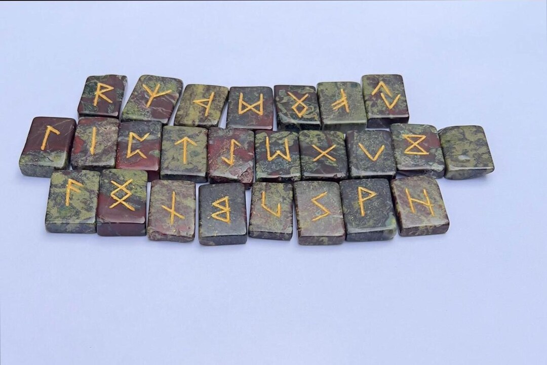 Handcrafted Rune Stone Set – Engraved Norse Divination Tools - Etsy