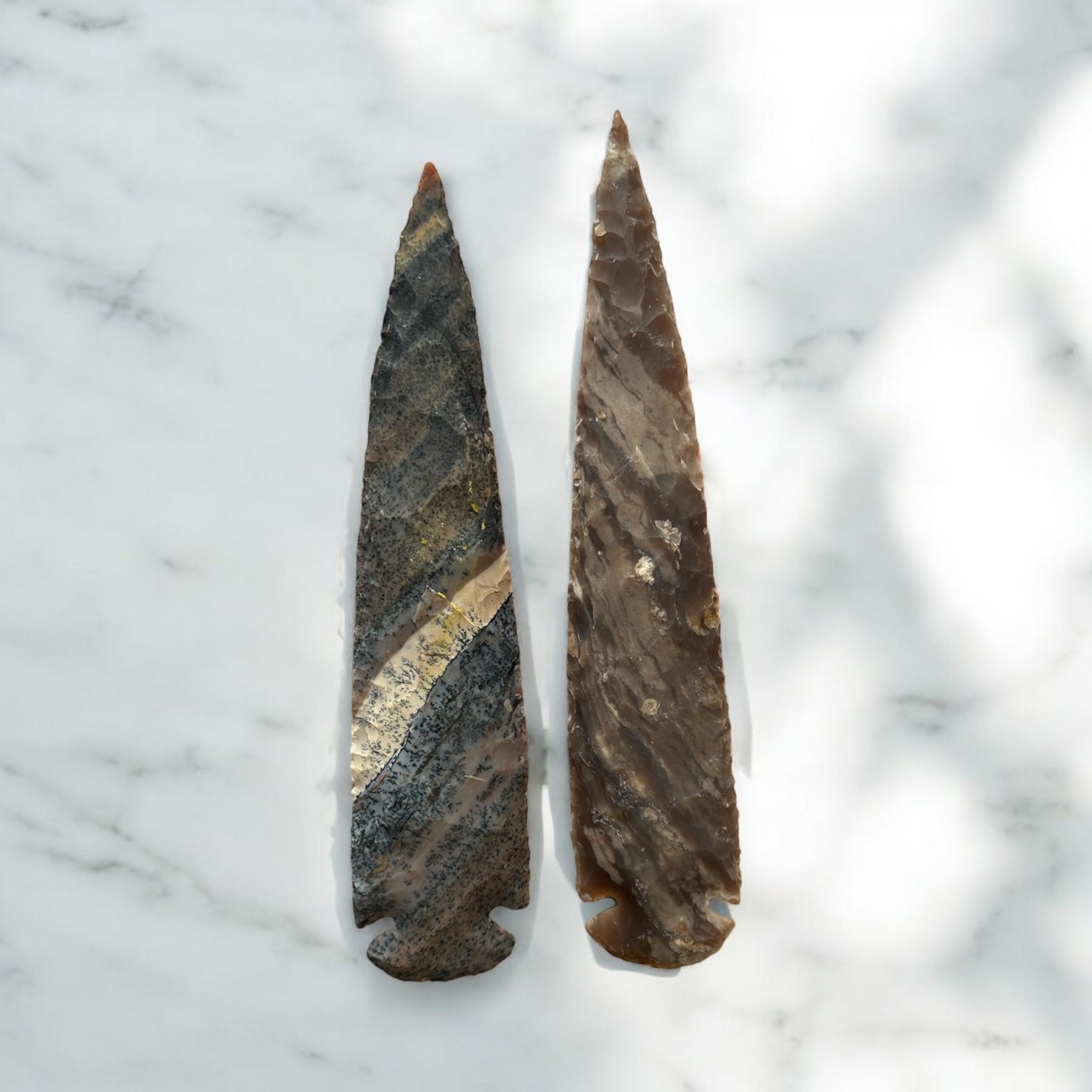 8 Inch Handcrafted Fancy Jasper Arrowhead/fancy Jasper Arrowheads Stone ...