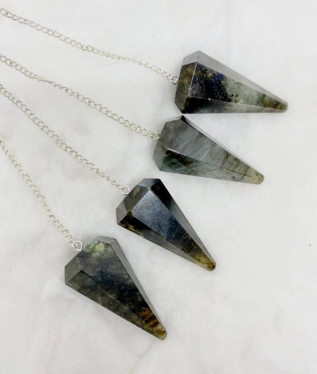 Labradorite Pendulum, Flashy Labradorite Pendulum / Facted Cone Pendulum / Crystal Pendulums ...
