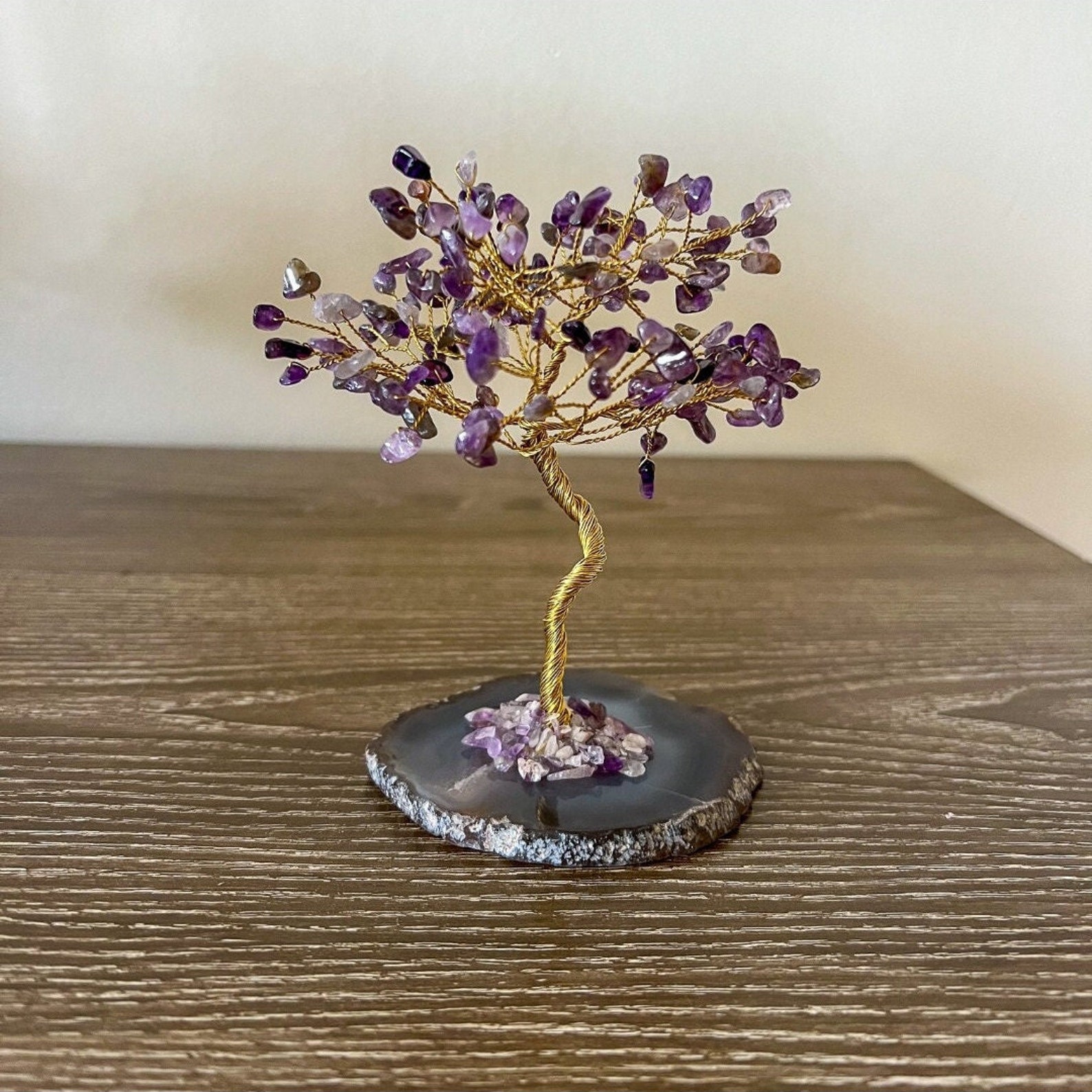 Crystal Gemstone Tree, Crystal Tree of Life Desk Decor, Wire Wrapped ...