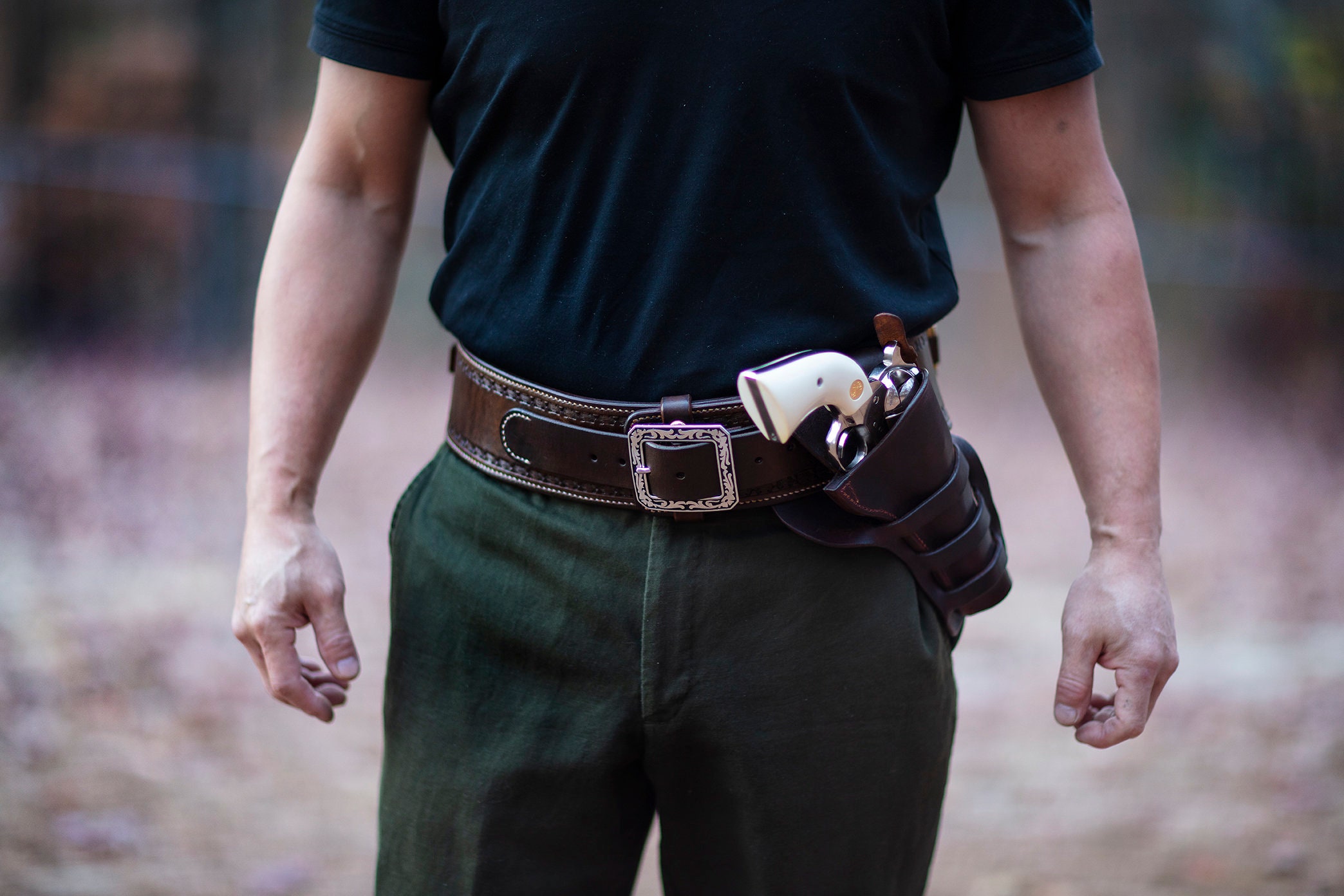 Western Holster and Belt With Cross Draw - Etsy