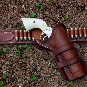 Doc Holiday Cross Draw Western Holster and Cartridge Belt - Etsy