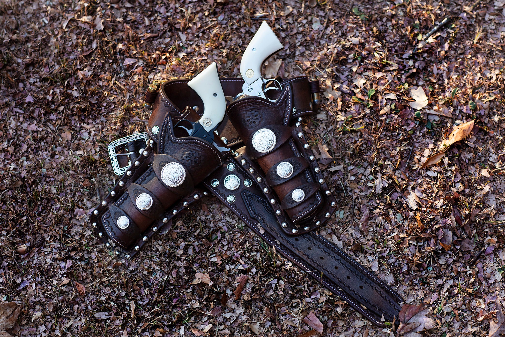 Magnificent Seven Western Holster. Vasquez Two Gun Rig Belt and Holster ...