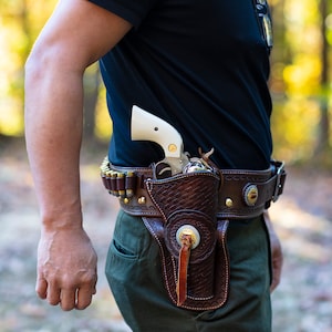 Johnny Ringo Western Cowboy Holster and Cartridge Belt - Etsy
