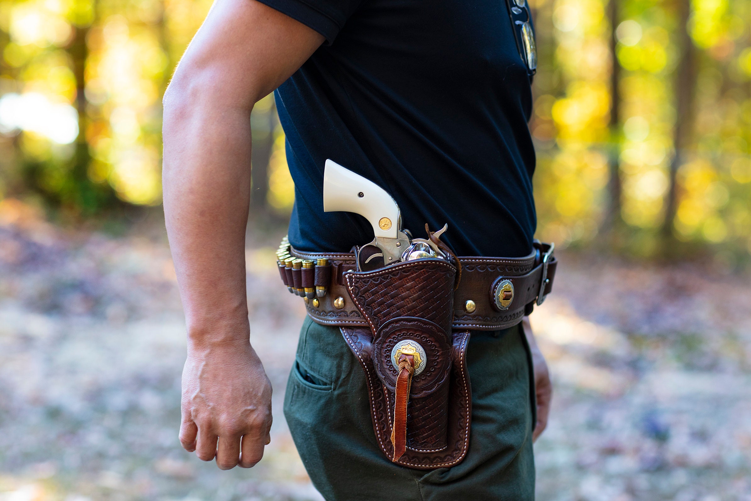 Johnny Ringo Western Cowboy Holster and Cartridge Belt - Etsy