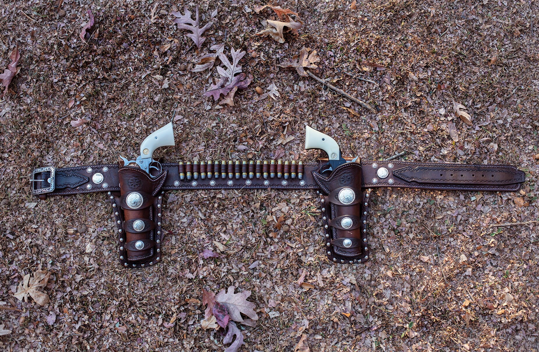 Magnificent Seven Western Holster. Vasquez Two Gun Rig Belt and Holster ...