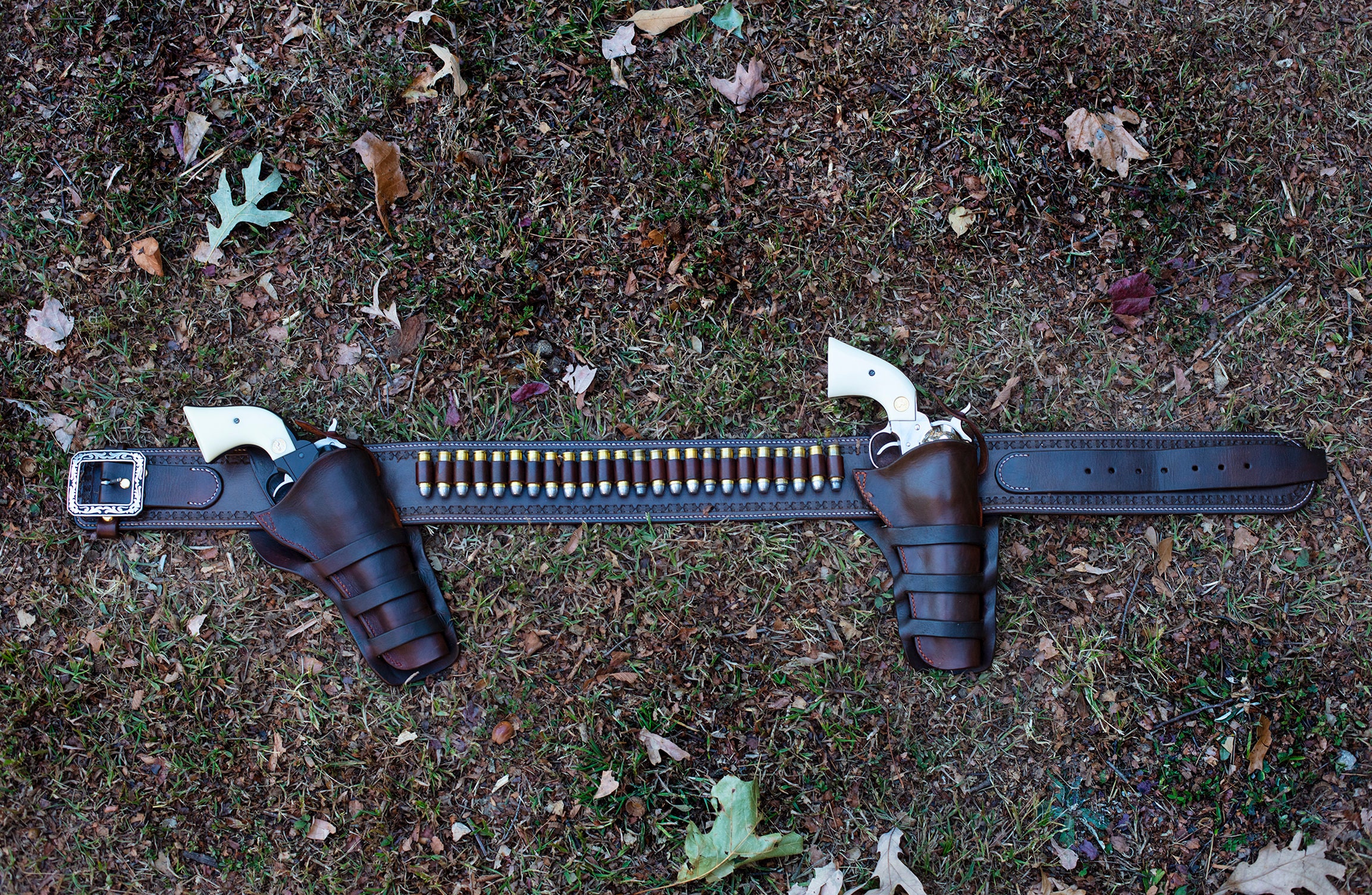Mexican Loop Western Cowboy Holster and Belt With Cross Draw - Etsy