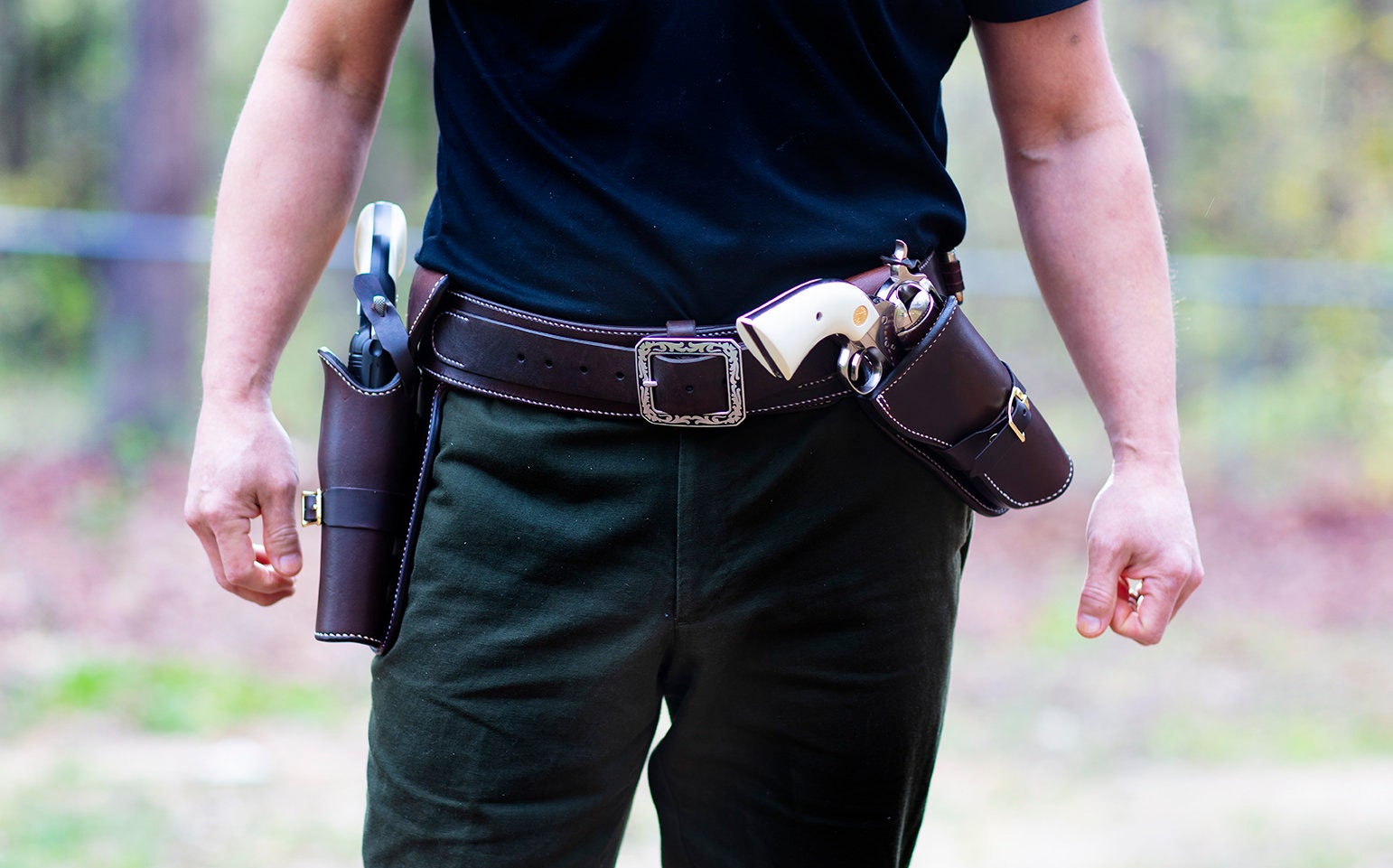 Double Quick Draw Holster With Cross Draw - Etsy