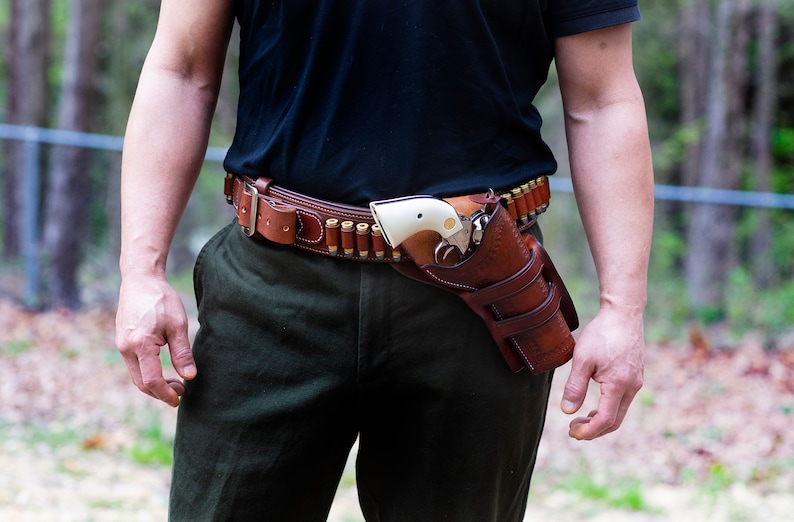 Doc Holiday Cross Draw Western Holster and Cartridge Belt - Etsy
