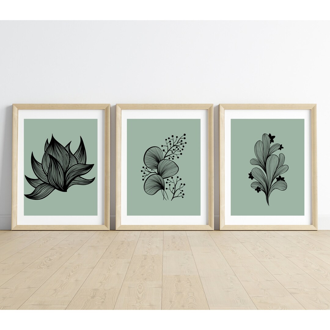 Wall Art Botanical Prints,botanical Wall Decor,botanical Wall Art ...