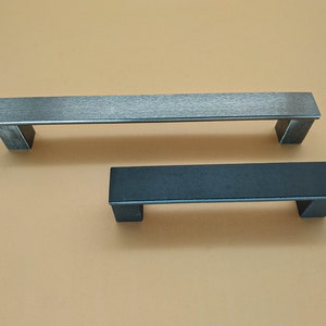 Handcrafted Industrial Drawer Pulls Made From Textured Wrought Iron ...