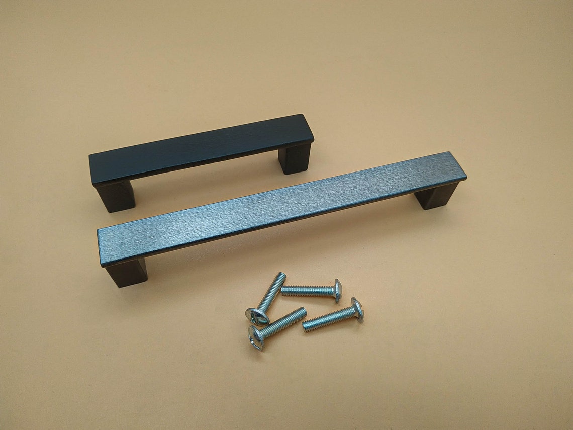 Handcrafted Industrial Drawer Pulls Made From Textured Wrought Iron ...