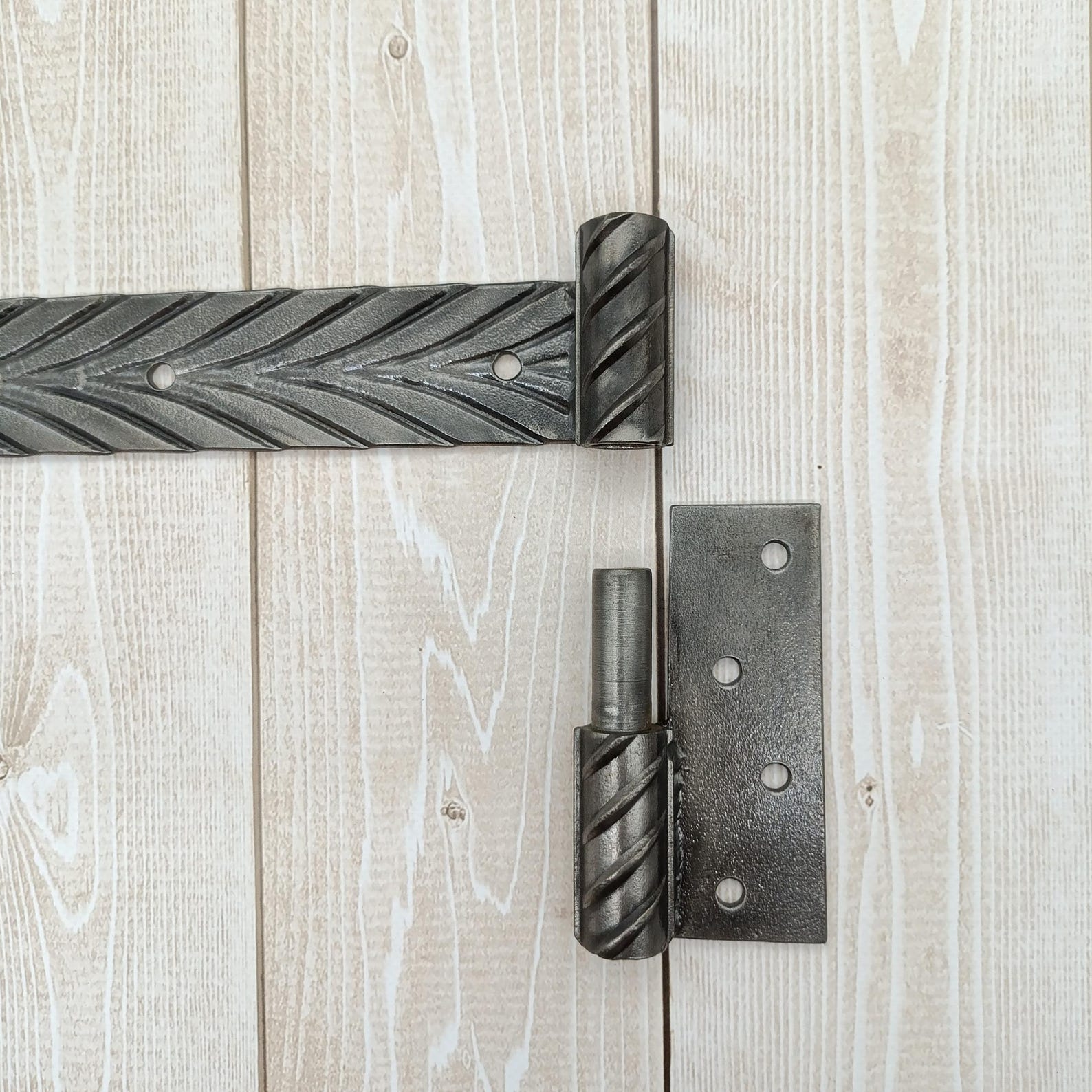 Rustic Gate Hinges Set: Heavy-duty Iron Strap Hinges for Barns - Etsy