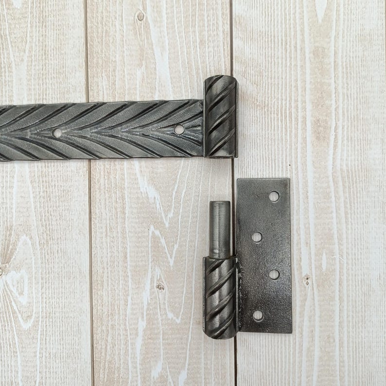 Rustic Gate Hinges Set: Heavy-duty Iron Strap Hinges for Barns - Etsy