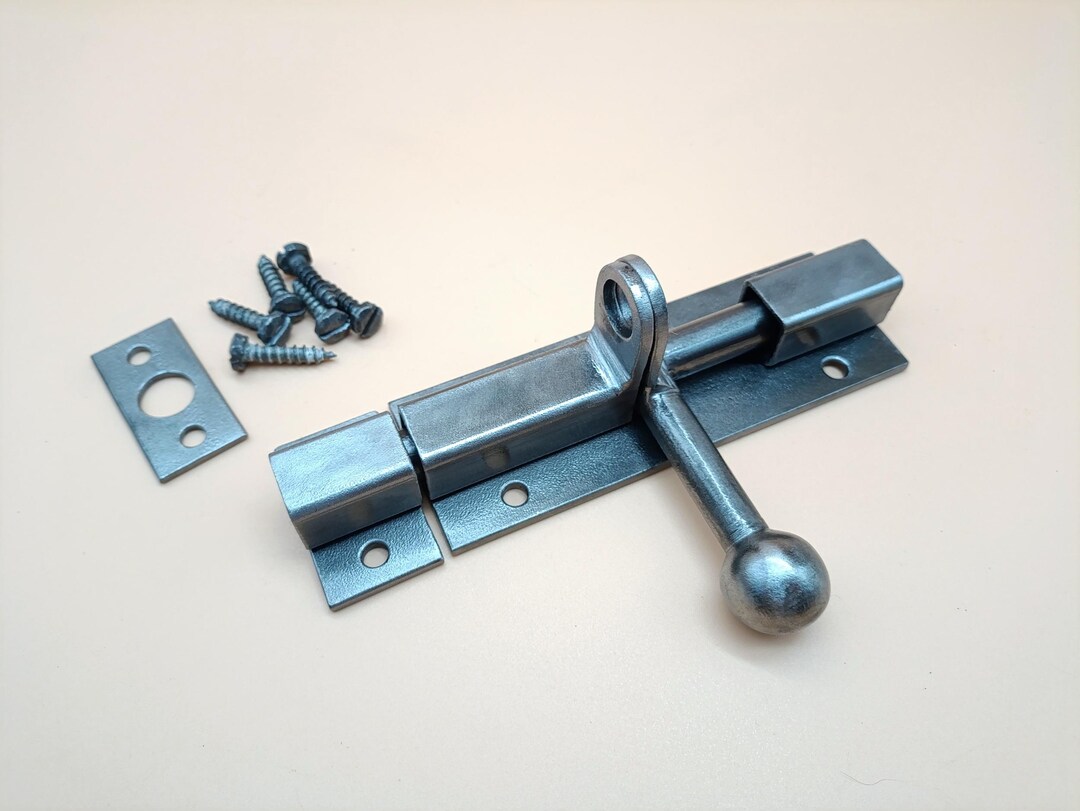 Industrial Steel Door Latch, Handmade, Rustic Style Reliable Barn Door ...