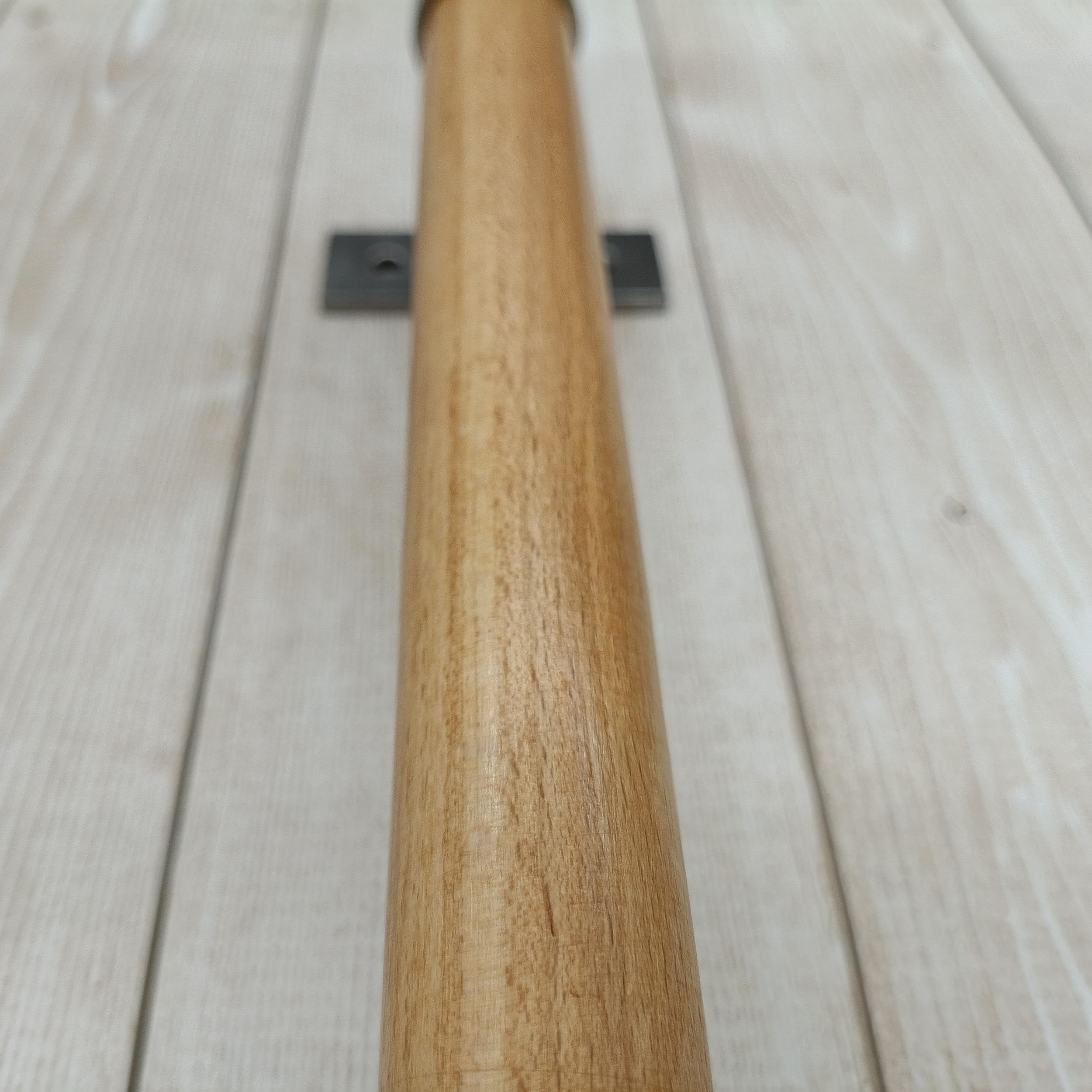 Large Handmade Door Handle With Metal Base, Rustic Farmhouse Hardware ...