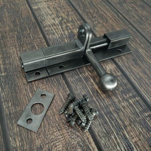 Industrial Steel Door Latch, Handmade, Rustic Style Reliable Barn Door ...