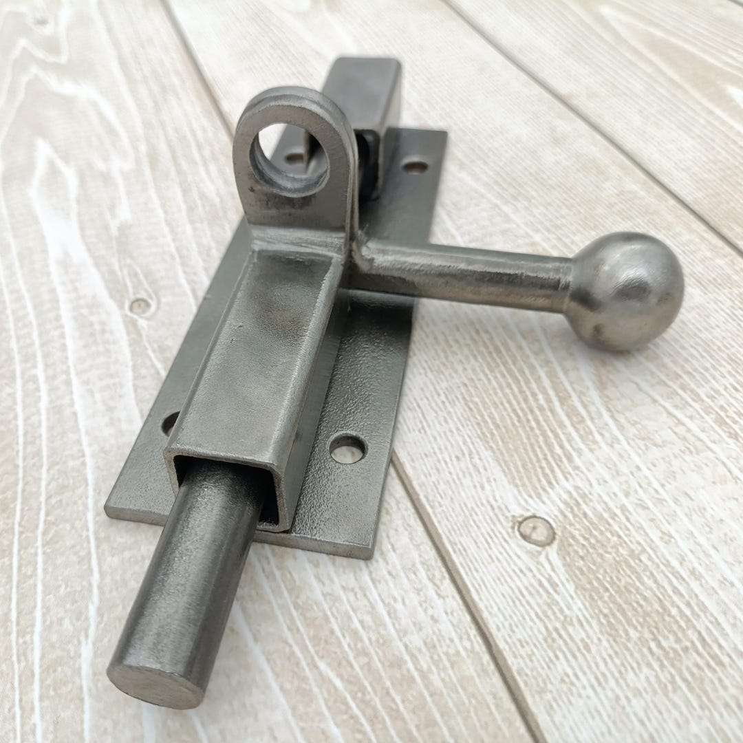 Industrial Steel Door Latch, Handmade, Rustic Style Reliable Barn Door ...