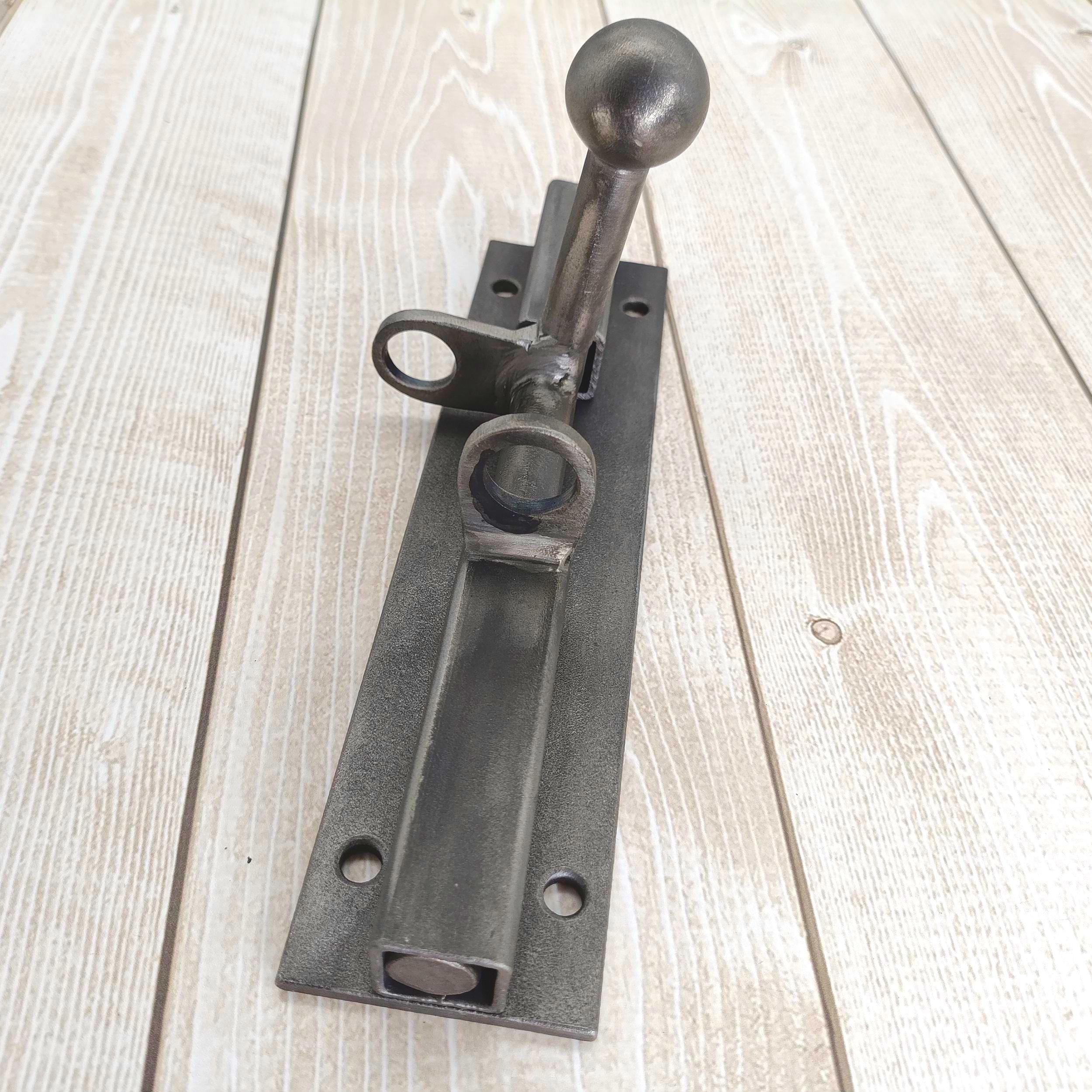 Rustic Heavy Duty Door Bolt – Handmade Steel Slide Lock for Barn Doors ...