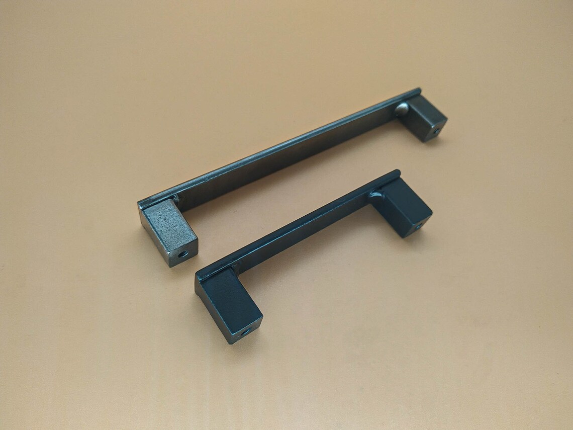 Handcrafted Industrial Drawer Pulls Made From Textured Wrought Iron ...