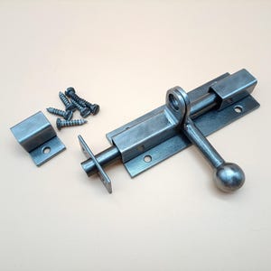 Industrial Steel Door Latch, Handmade, Rustic Style Reliable Barn Door ...