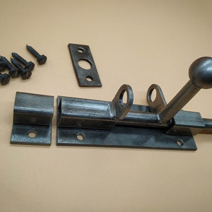 Industrial Steel Door Latch, Handmade, Rustic Style Reliable Barn Door ...