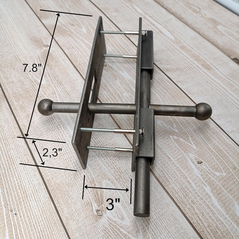 Steel Door Latch Double Sided Sliding Bolt, Gate Latch With Screws ...