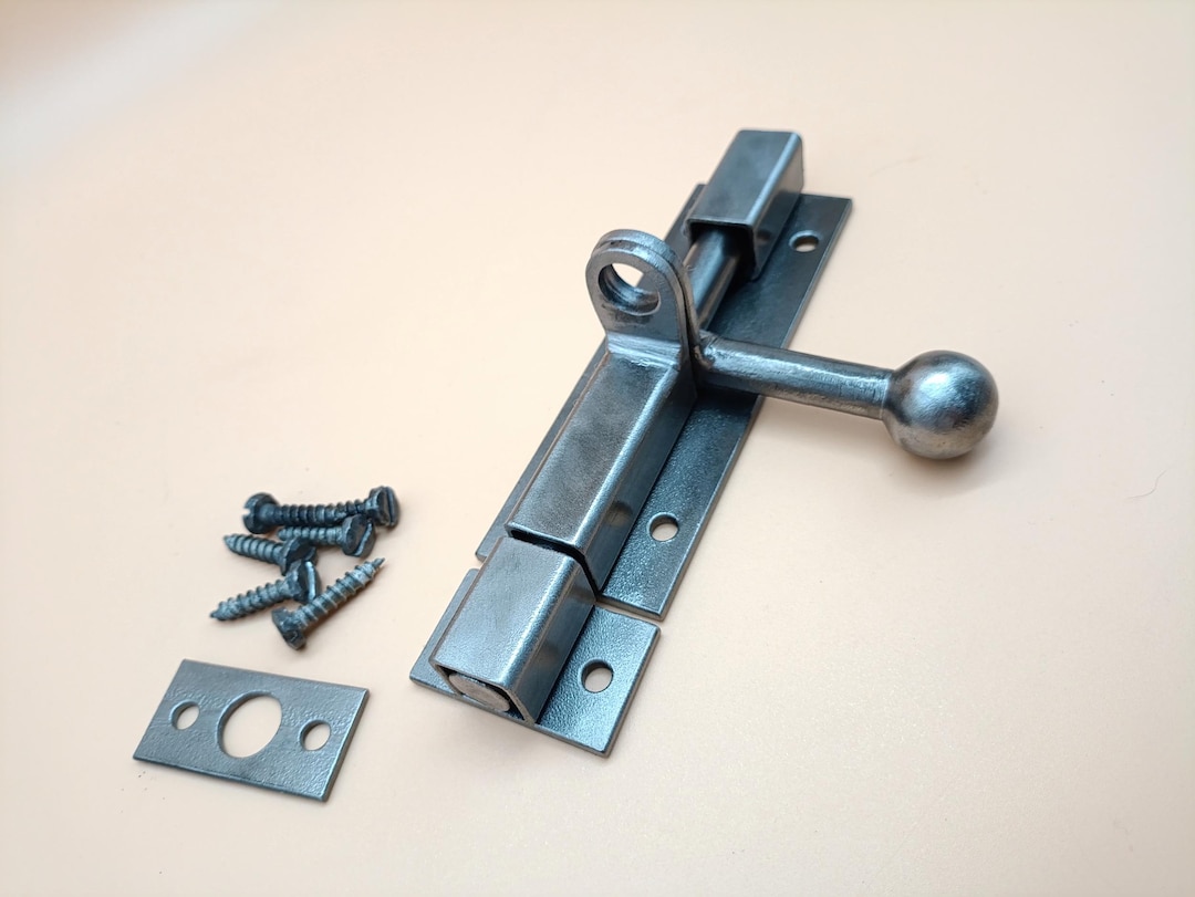 Industrial Steel Door Latch, Handmade, Rustic Style Reliable Barn Door ...