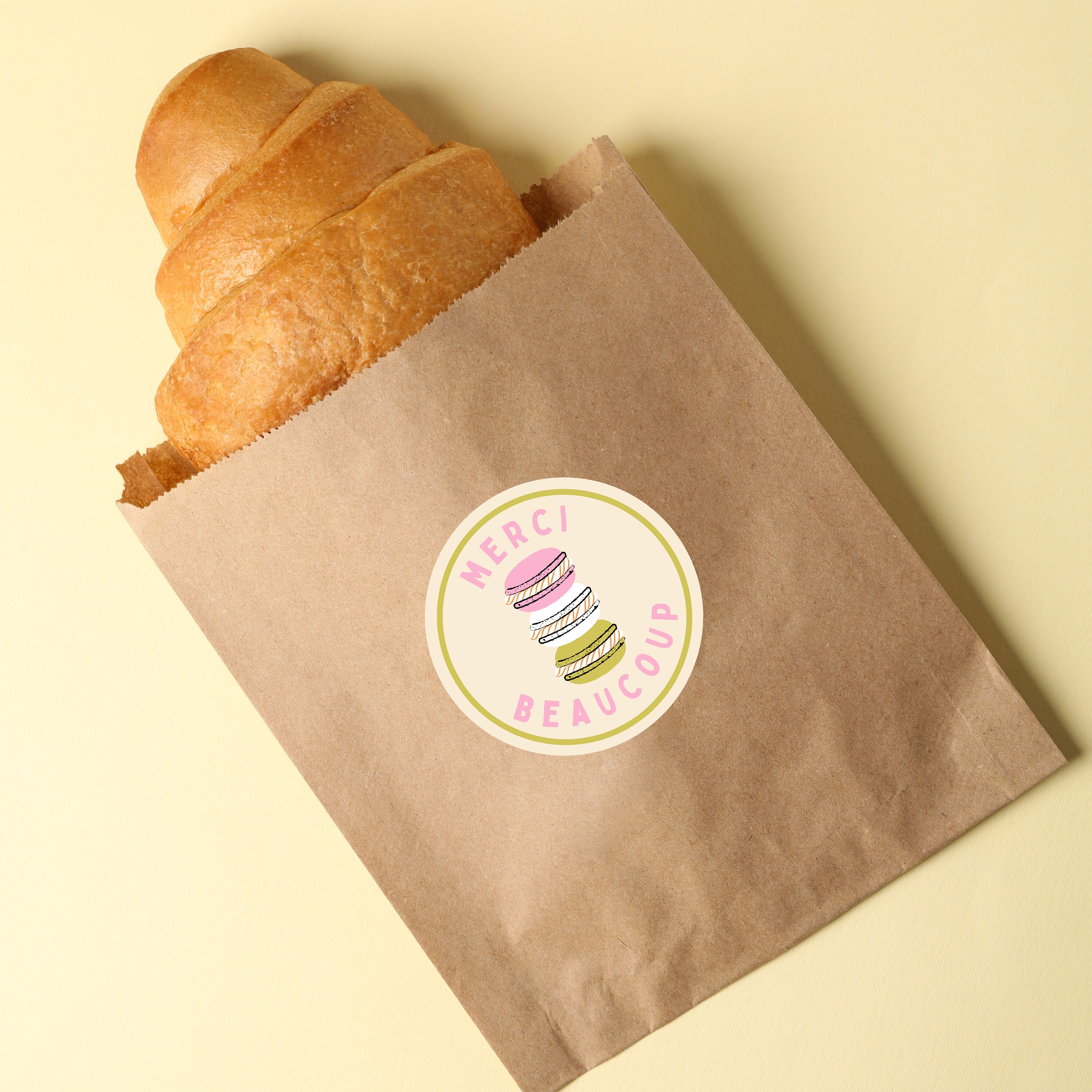 Merci Beaucoup Sticker Thank You Sticker Party Favor Sticker - Etsy