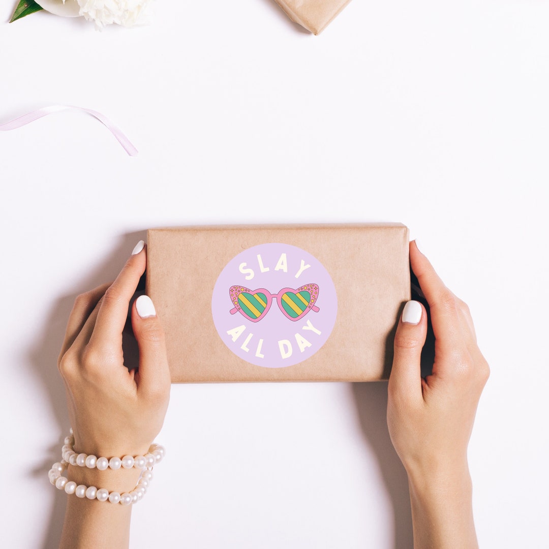 Slay All Day Sticker Gift Tag Sticker Slay Sticker 2 - Etsy