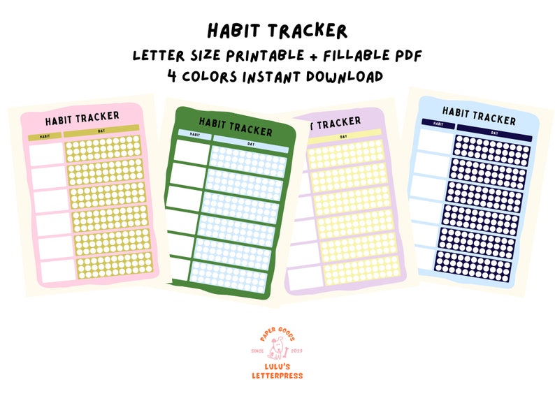 Habit Tracker Template Routine Tracker Habit Challenge - Etsy