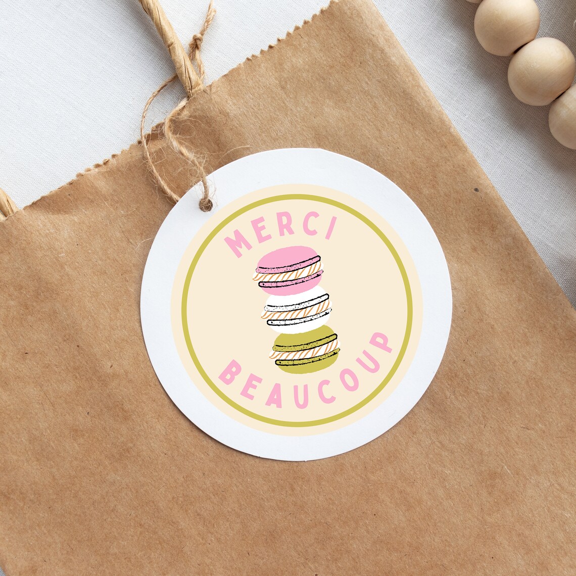 Merci Beaucoup Sticker Thank You Sticker Party Favor Sticker - Etsy