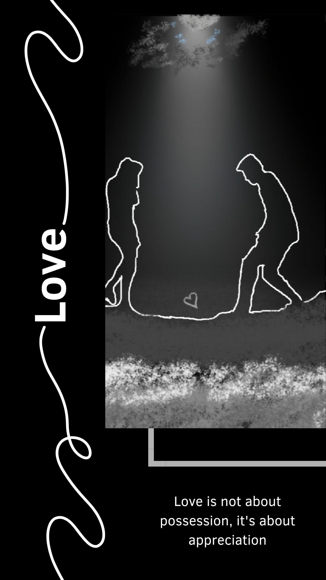 Funky 'love is All Around' Digital Poster Black - Etsy