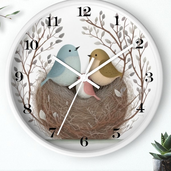 Birds Wall Clock - Etsy