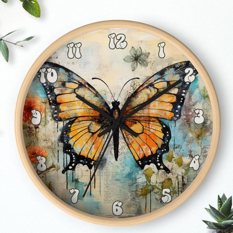 Butterfly Clock - Etsy UK