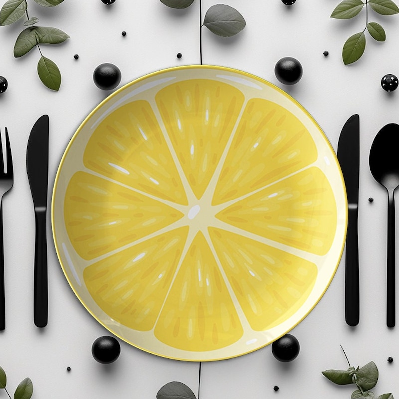 Decorative Lemon Plate - Etsy