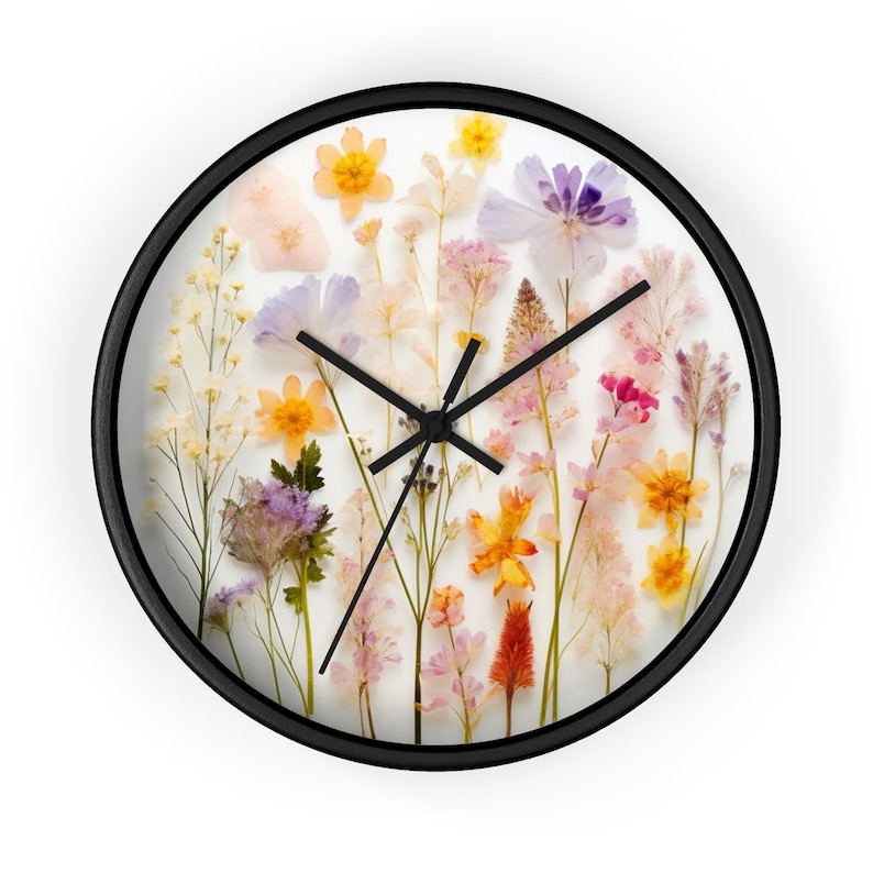 Flower Wall Clock: Elegant Timepiece for Home Decor, Thoughtful Gift ...