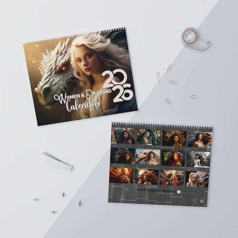 2026 Dragon Fantasy Wall Calendar: Unique Home Decor, Planner & Gift ...