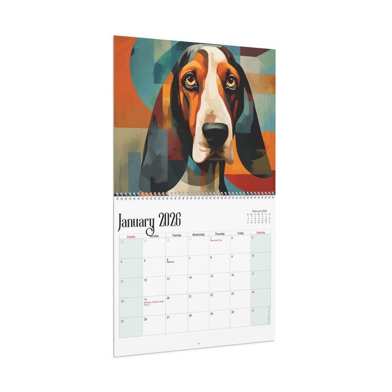 2026 Mid-century Dog Wall Calendar: Monthly Planner for Pet Lovers ...