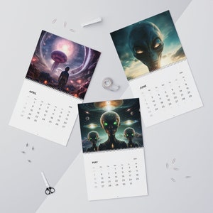 Alien Wall Calendar, Alien Calendar, Alien Calendar 2024, 2024 Alien ...