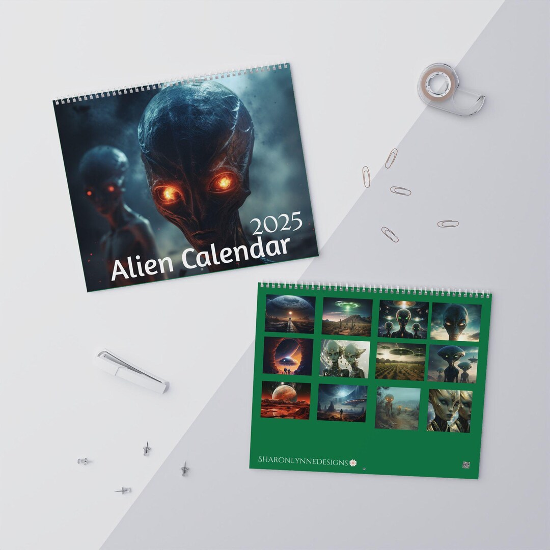 Alien Calendar, Cool Alien Calendar, 2025 Calendar, Gift Giving Idea ...