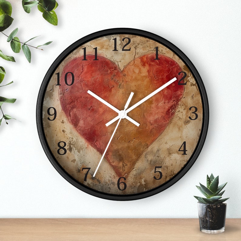 Rustic Heart Wall Clock: Farmhouse Kitchen Decor - Etsy