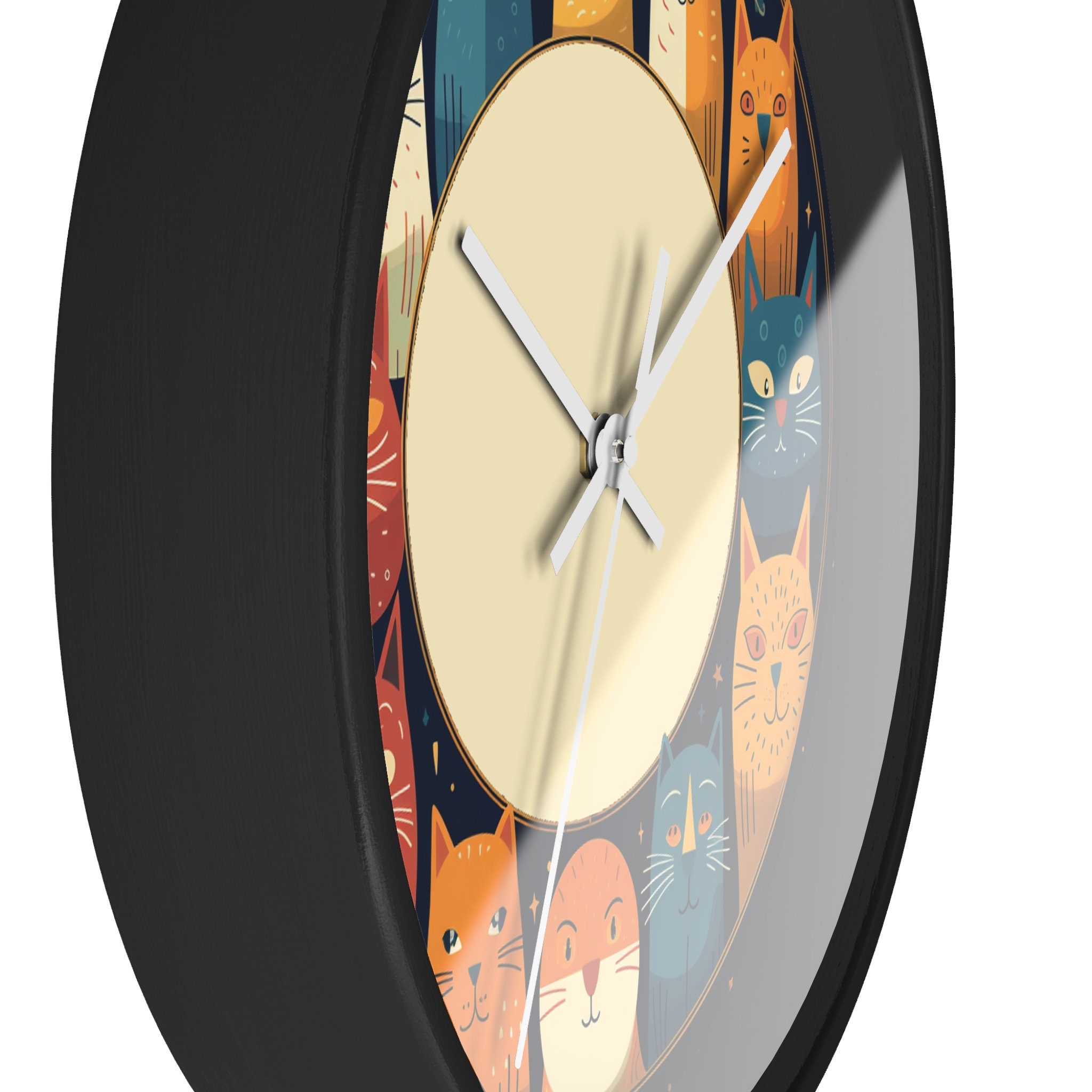 Cat Wall Clock, Cat Clock, Cat Wall Decor, Cat Wall Art, Gift Giving ...