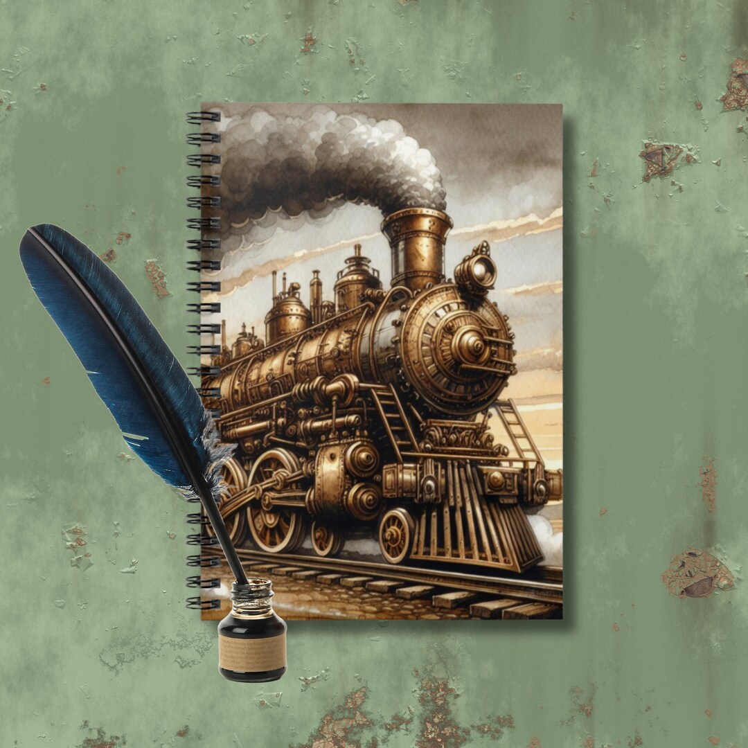 Steampunk Train Journal, Steampunk Journal, Steampunk Notebook ...