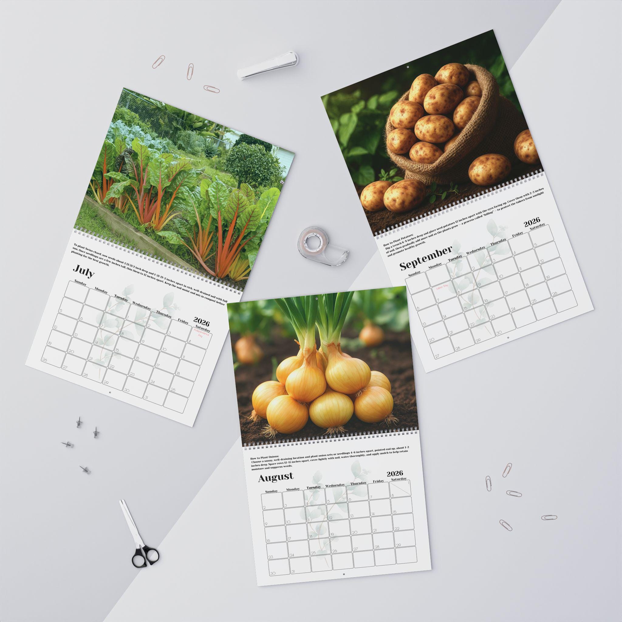 Planting Tip Calendar 2026, Farmhouse Kitchen Decor, Gardening Gift ...