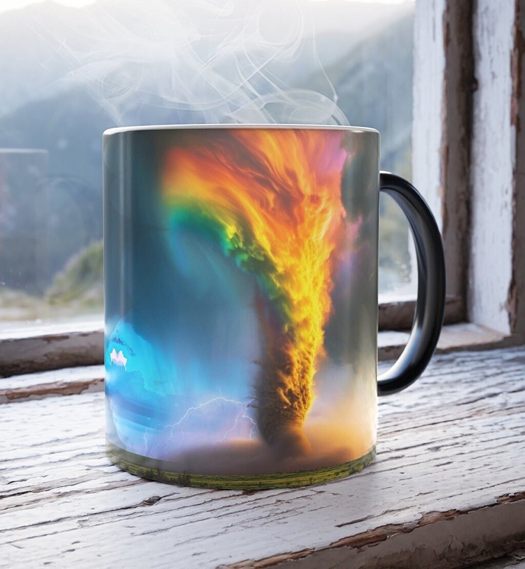 Color-changing Tornado Mug: Heat-reactive Ceramic Coffee Cup - Etsy