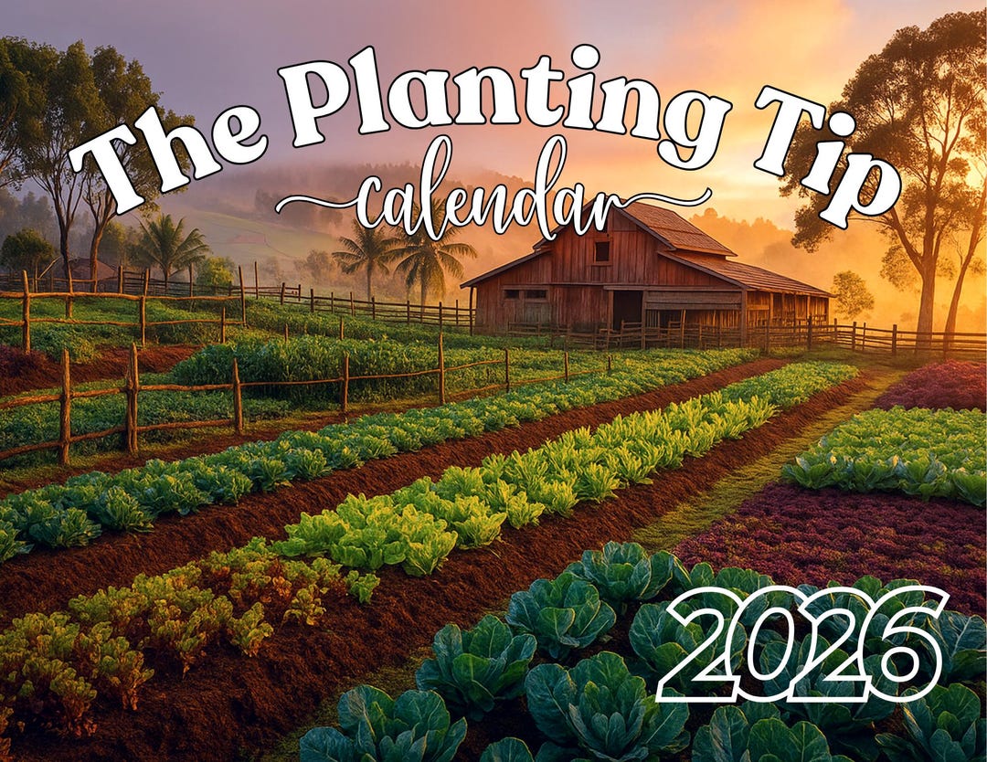 Planting Tip Calendar 2026, Farmhouse Kitchen Decor, Gardening Gift ...