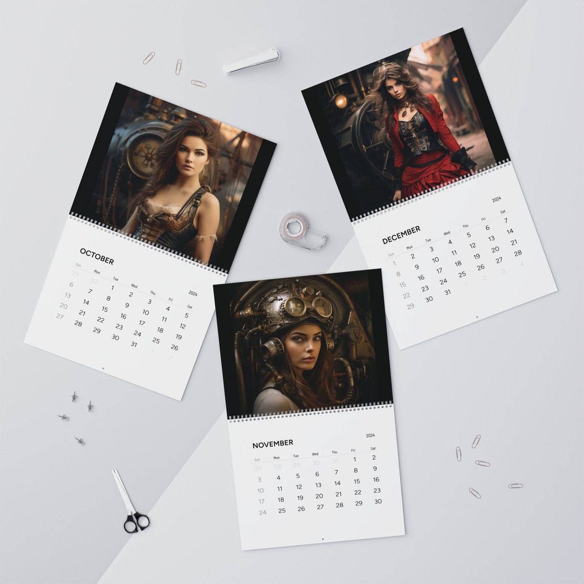 Steampunk Women, Steampunk Calendar, Steampunk Women Calendar, Calendar ...